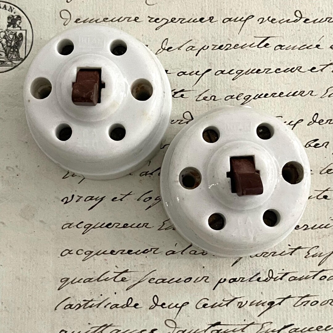 Pair French Vintage Light Switch, Toggle Switch, Dolly Switch - Etsy