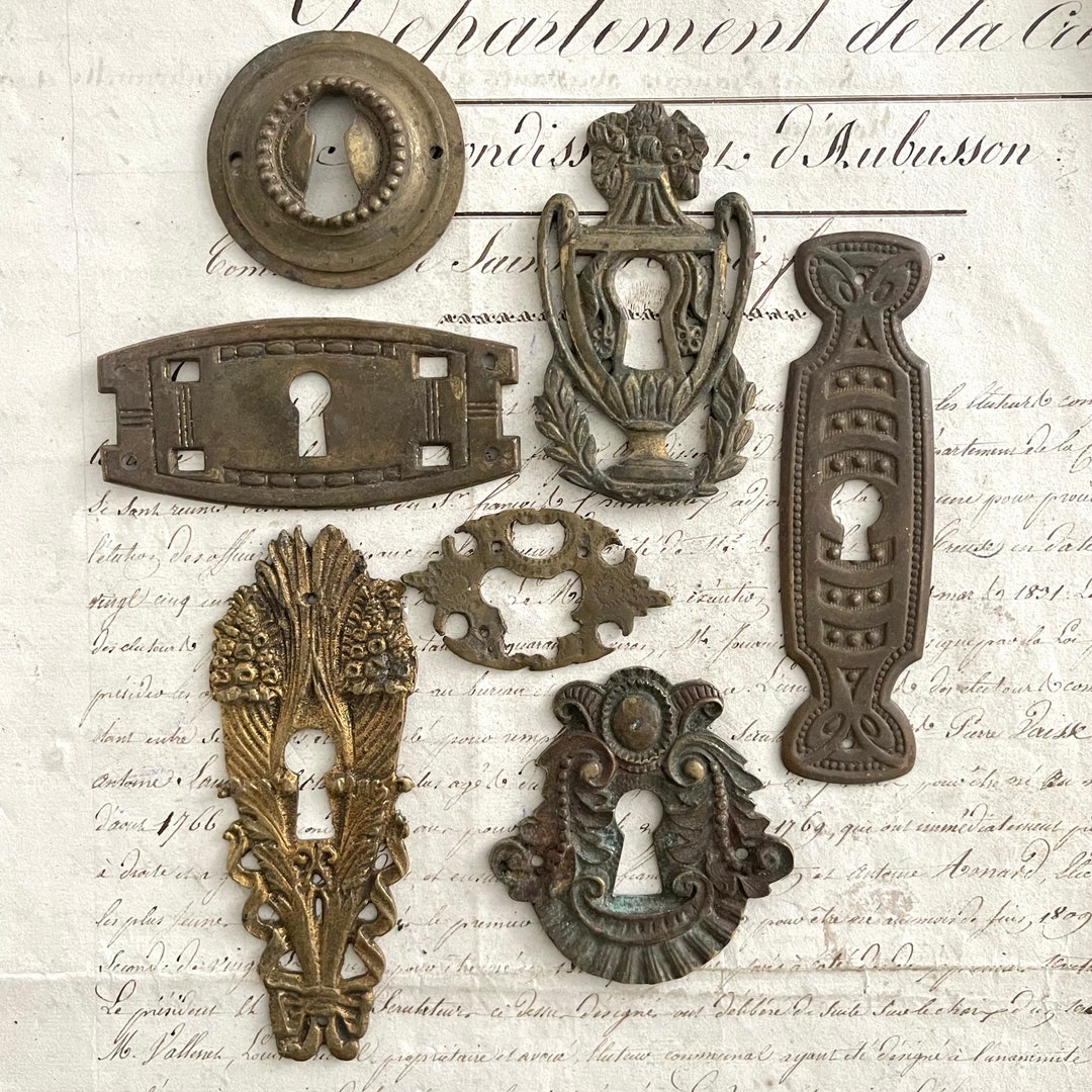 French Antique Escutcheon Plate - Listing 1 - Etsy