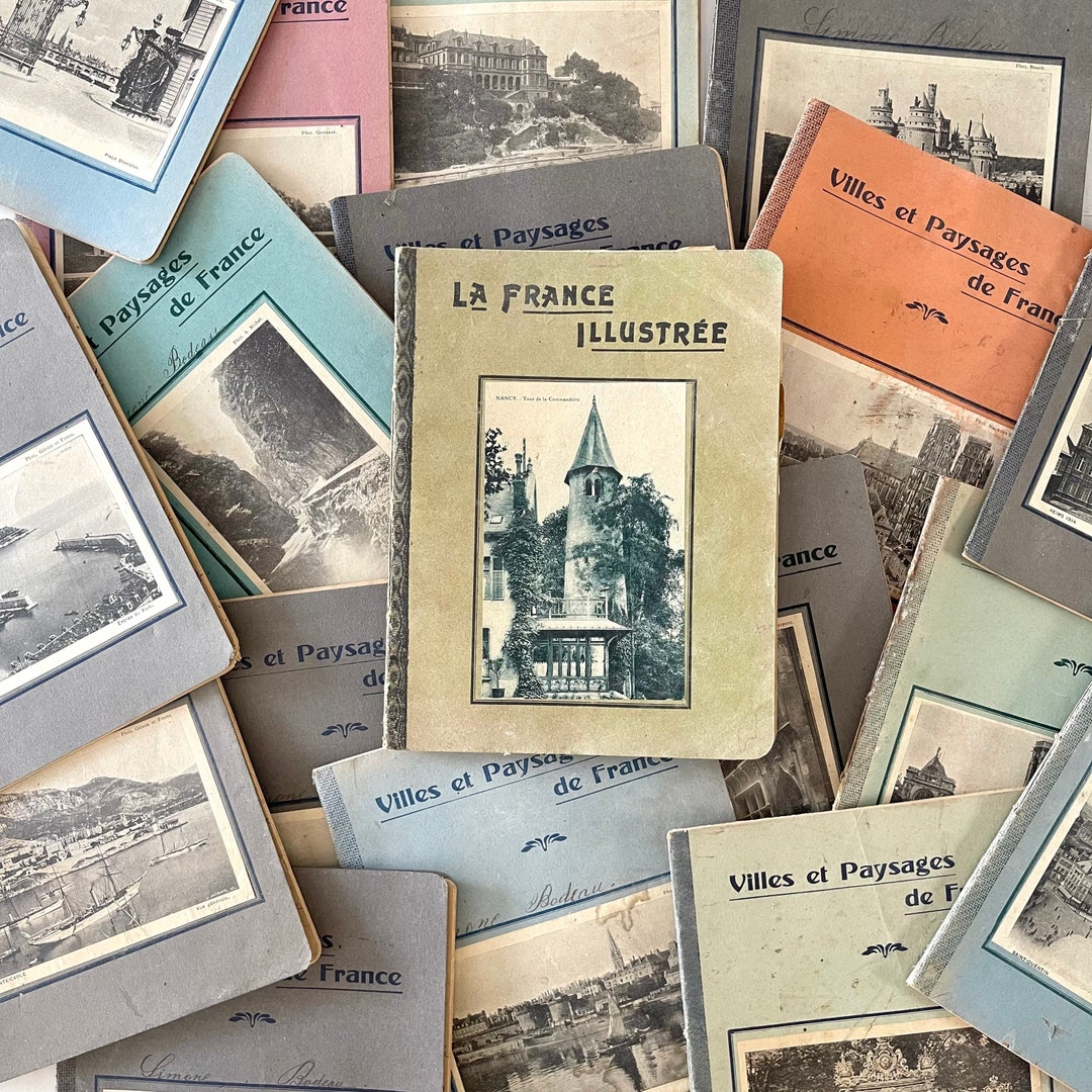 Pair of 1920's French Antique School Books Exercise - Etsy