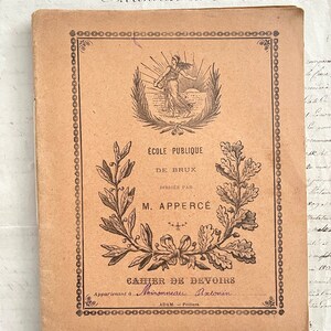 1909 French Antique School Books, Exercise Books, Work Books - Etsy
