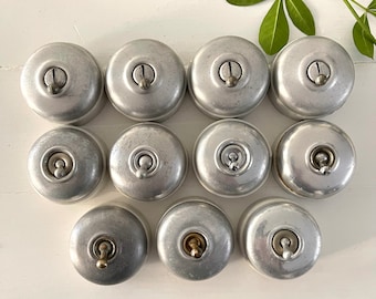 Antique Porcelain and Chrome Light Switch French Vintage Ceramic and ...