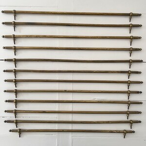 25" French Antique Café Rod, Pot Rack, Stair Rod With Fixing Loops - Etsy