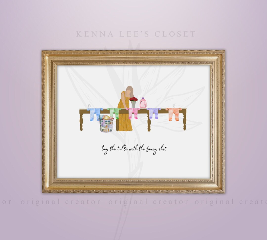 Lay the Table Laundry Room Dining Kitchen Wall Art Print UNFRAMED 8x10 ...