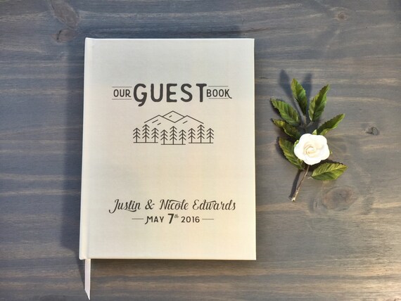 Wedding Guest Book Rustic Wedding Personalized Guestbook | Etsy