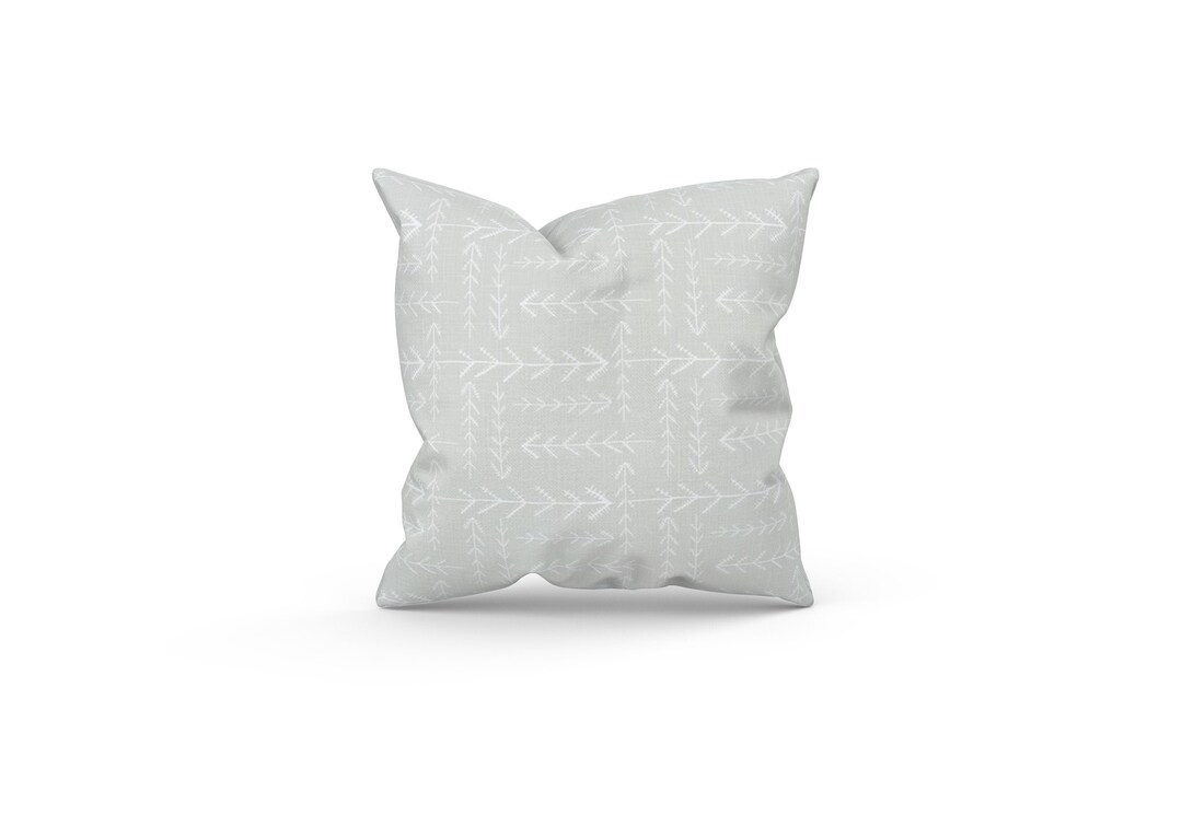 Gray Arrow Pillow Cover, Premier Prints Native French Grey, Pillow Sham ...