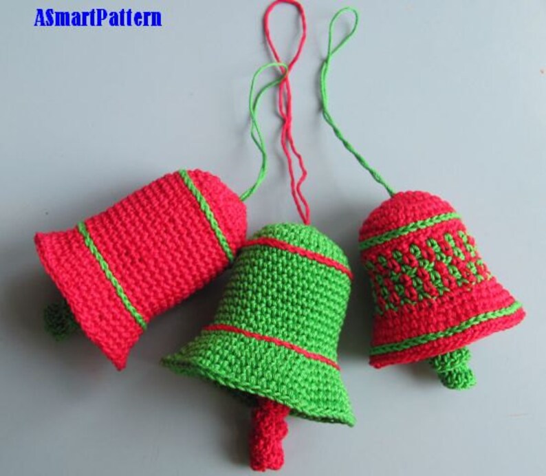 Crochet Pattern-colorful CHRISTMAS Bells-pdf File #14 - Etsy