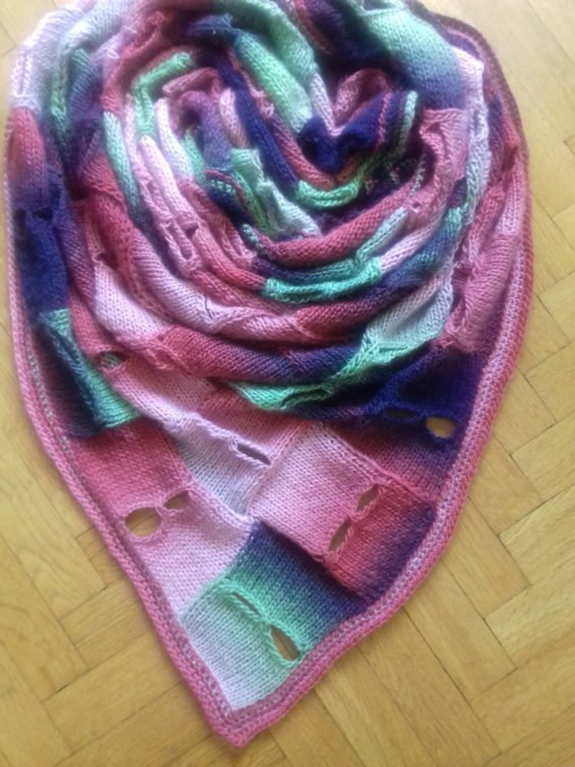 Knitting Pattern 58-ENTRELAC Blanket-by Asmartpattern.detailed ...