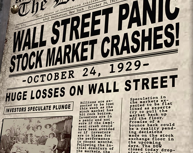 Stock Market Crash Sign Rustic Man Cave Sign Beer Liqour Poster Old ...