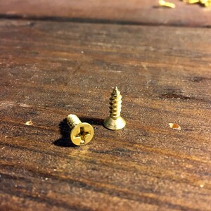 Brass Screws - Rustic Screws - Old Fashion Screws - Menu Board Screws ...