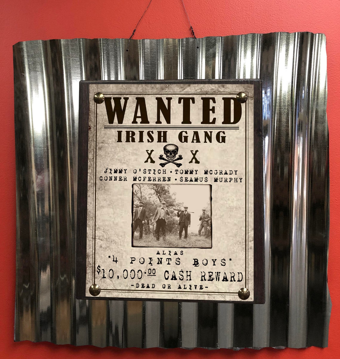 Irish Gang Wanted Sign Irish Mob Wanted Poster Vintage Man | Etsy