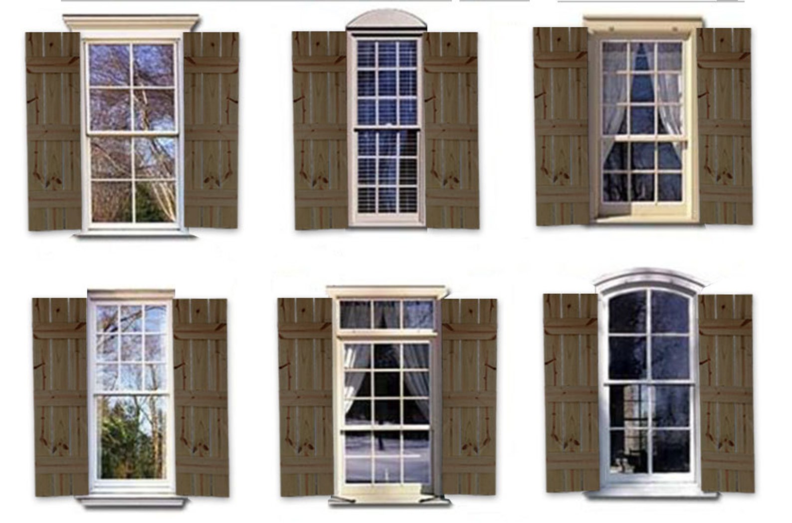 Brown Farmhouse Style Shutters - Rustic Farmhouse Window Shutters ...