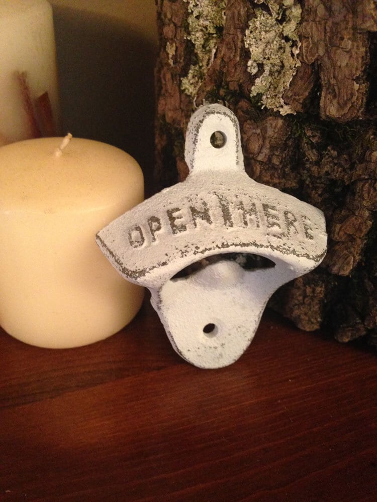 Rustic Bottle Opener White Antique Style Cast Iron Bottle - Etsy