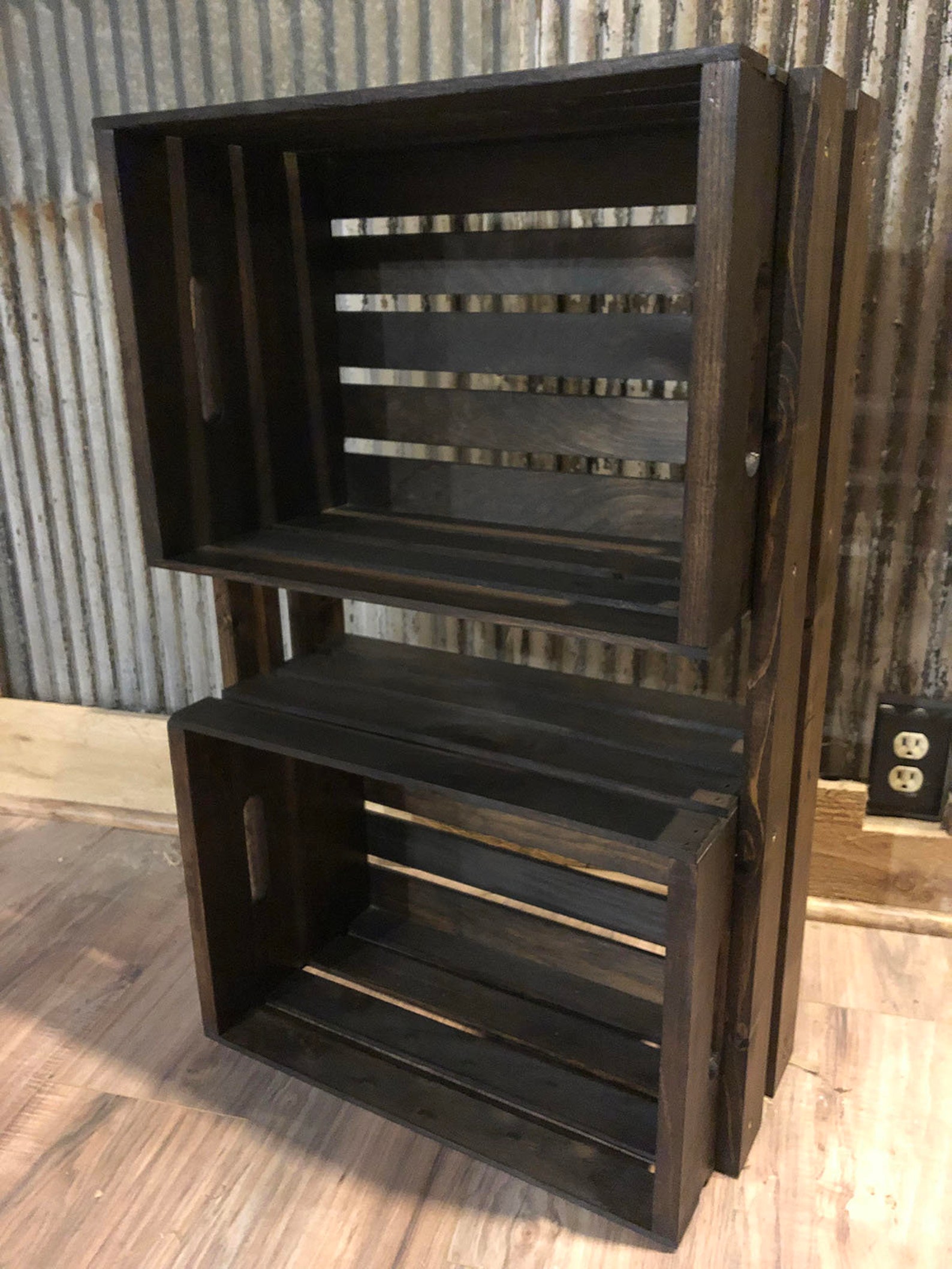 Spa Style Crate Shelf Towel Rack - Crate Bathroom Organizer - Crate ...