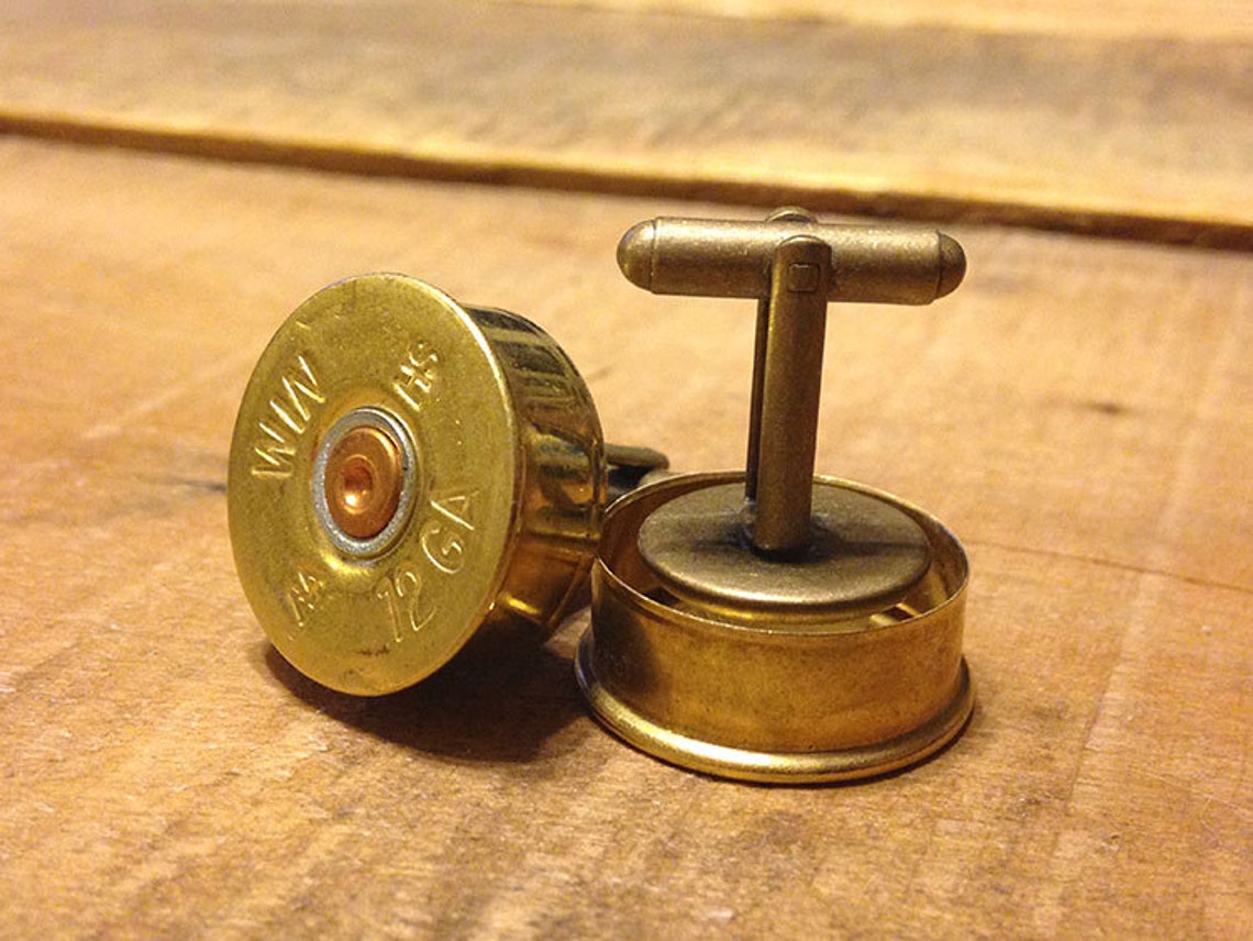 12 Gauge Shotgun Shell Cufflinks Antique Styling Groomsmen | Etsy
