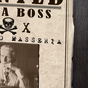 Mafia Boss Wanted Reward Sign Downloadable Art - Wanted Poster - Rustic ...