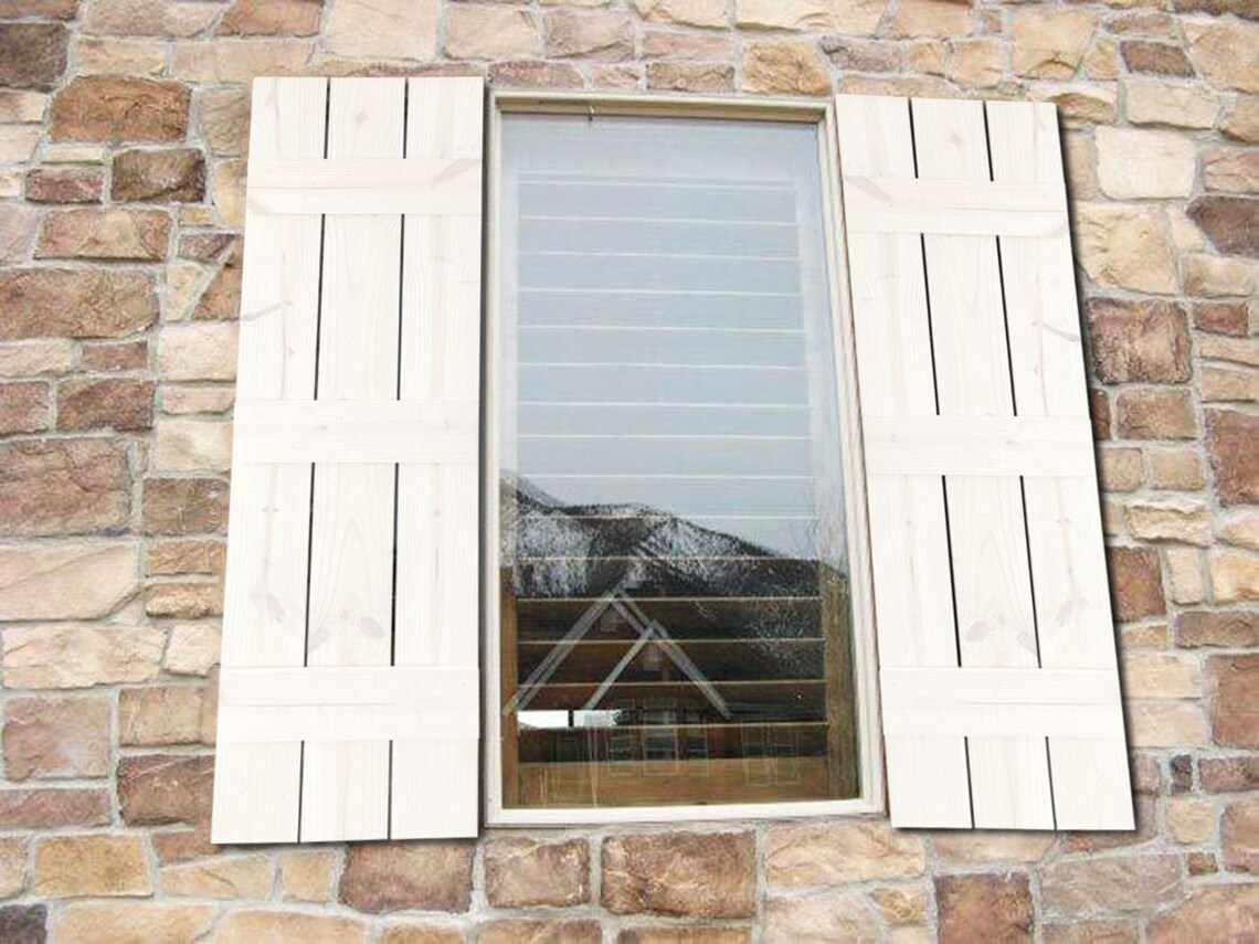 White Farmhouse Style Shutters Rustic Farmhouse Window - Etsy