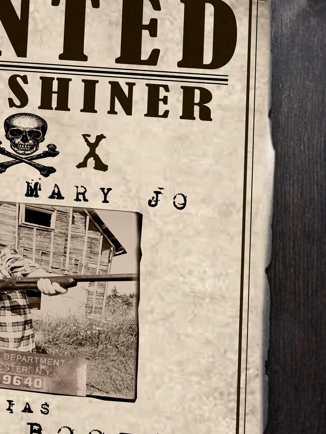 Handmade Lady Moonshiner Wanted Poster – Rustic Man Cave Decor - Etsy