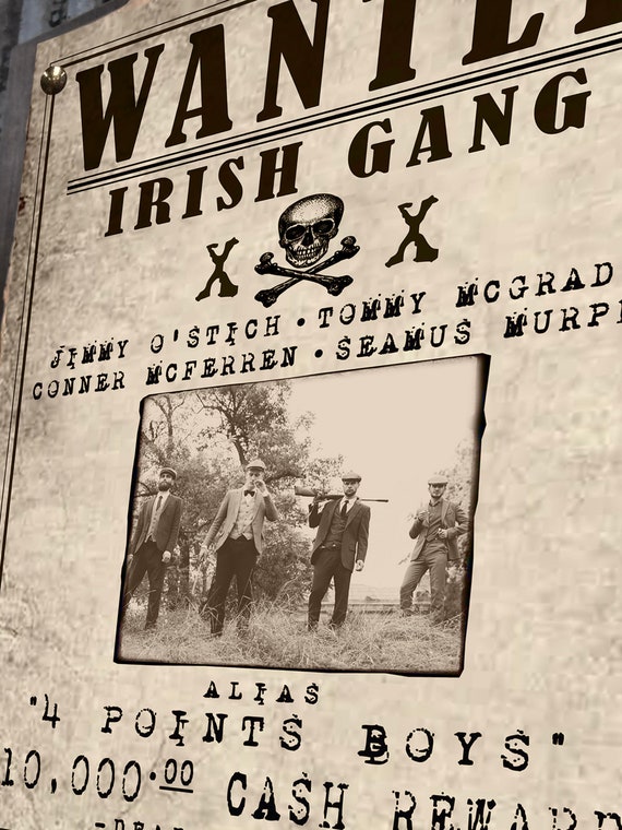Irish Gang Wanted Sign Downloadable Art Irish Mob Wanted | Etsy