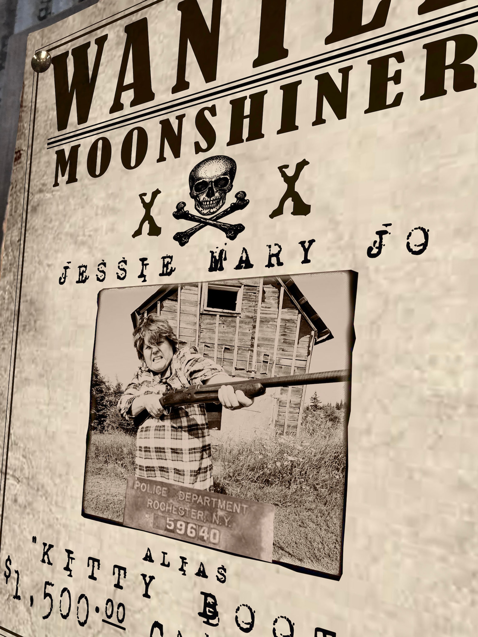 Handmade Lady Moonshiner Wanted Poster – Rustic Man Cave Decor - Etsy