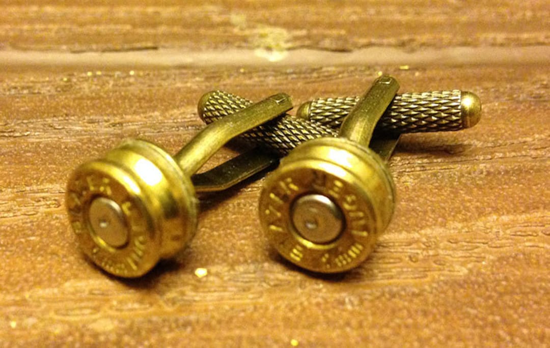Bullet Cufflinks Antique Styling 9mm Bullet Jewelry Pair - Etsy