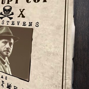 Dirty Cop Wanted Sign - Police Wanted Poster - Rustic Vintage Man Cave ...