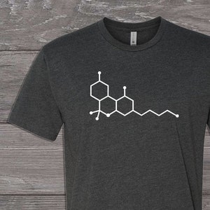 THC Molecule Science Chemistry T-shirt Tee Tshirt Weed Marijuana Unisex ...