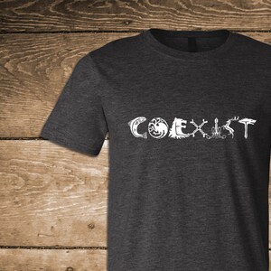 Coexist Game of Thrones T-shirt Tee Tshirt Unisex Gray GOT - Etsy