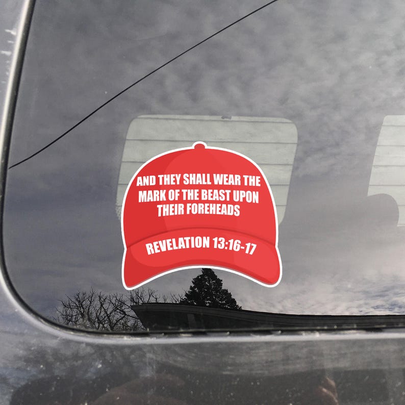 Mark of the Beast Hat, Funny, Die Cut Sticker - Etsy