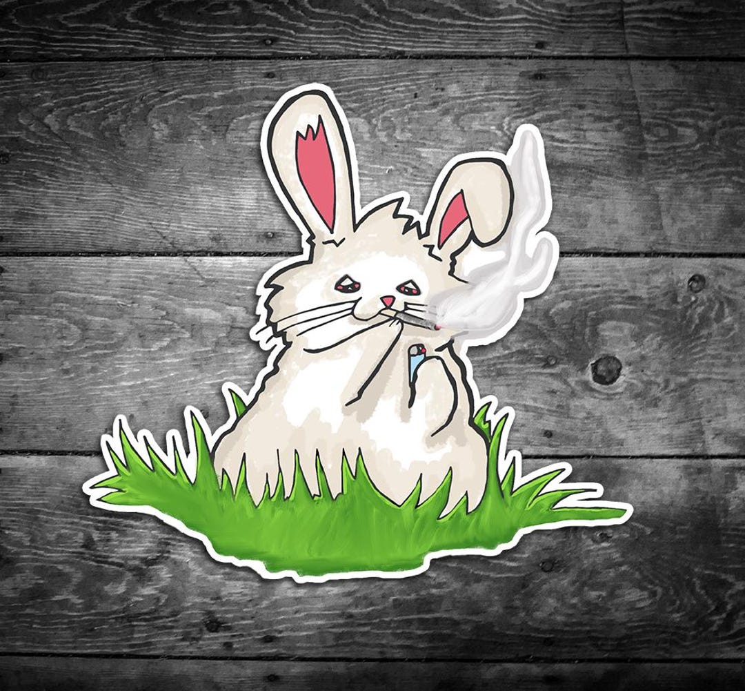 Weed Bunny Rabbit Sticker - Etsy