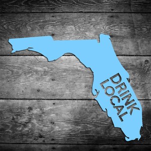 Florida Drink Local Vinyl Sticker FL - Etsy