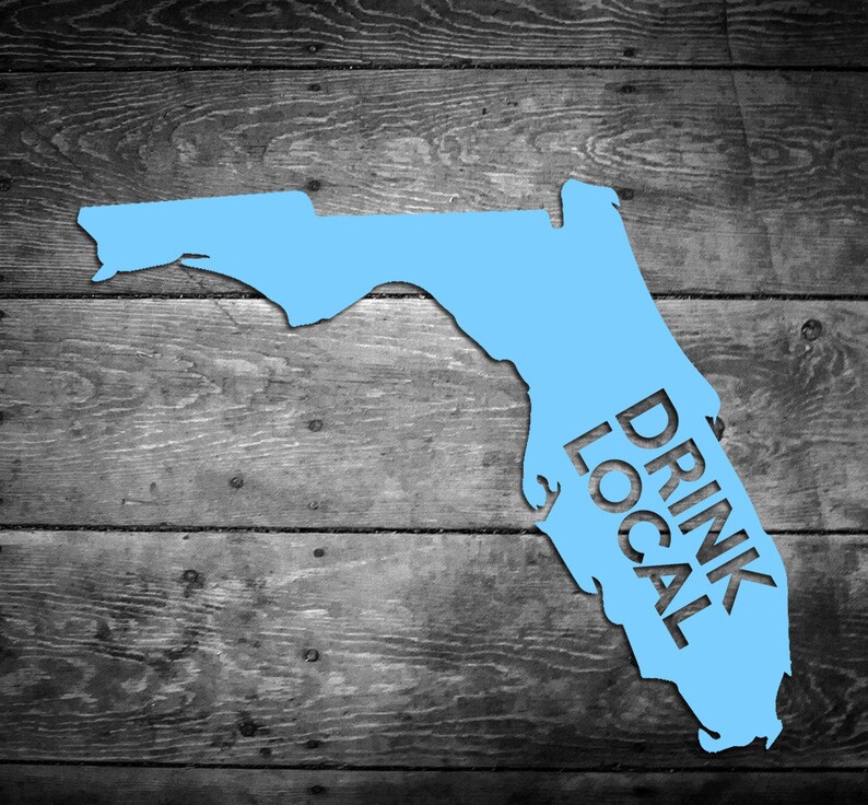 Florida Drink Local Vinyl Sticker FL - Etsy