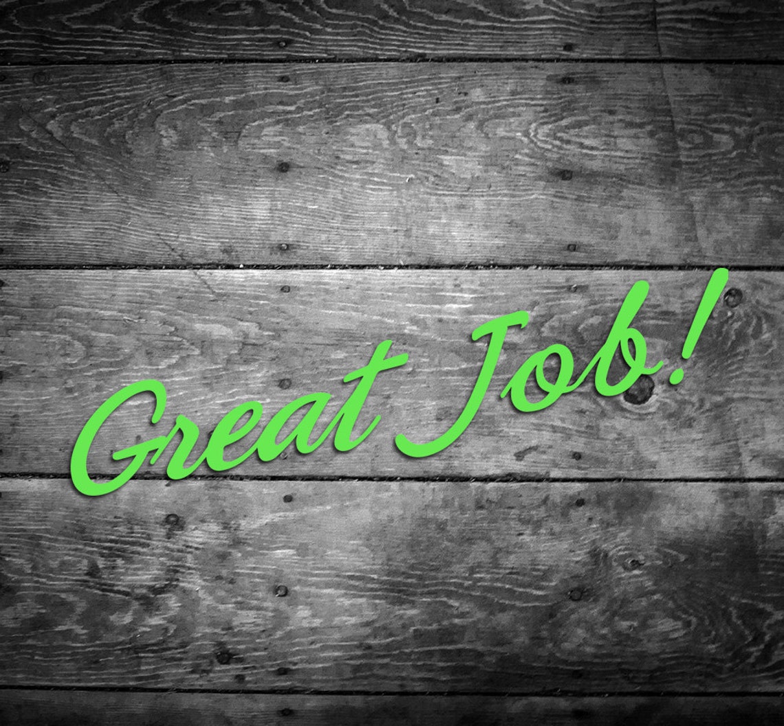 Great Job Vinyl Sticker Car Window Door Bumper Decal Tim and - Etsy