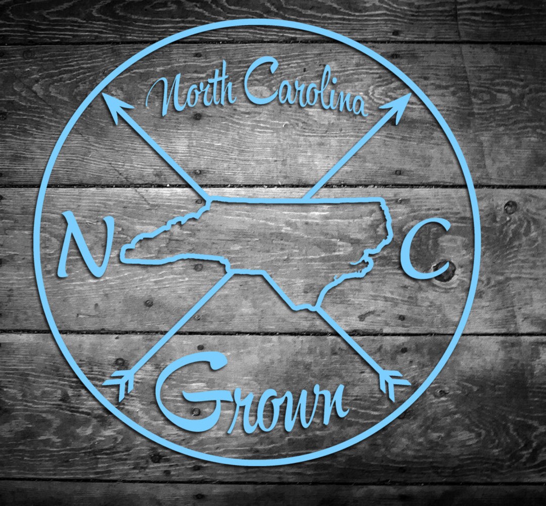 North Carolina Grown Vinyl Sticker Car Window Bumper Decal Pride Home ...