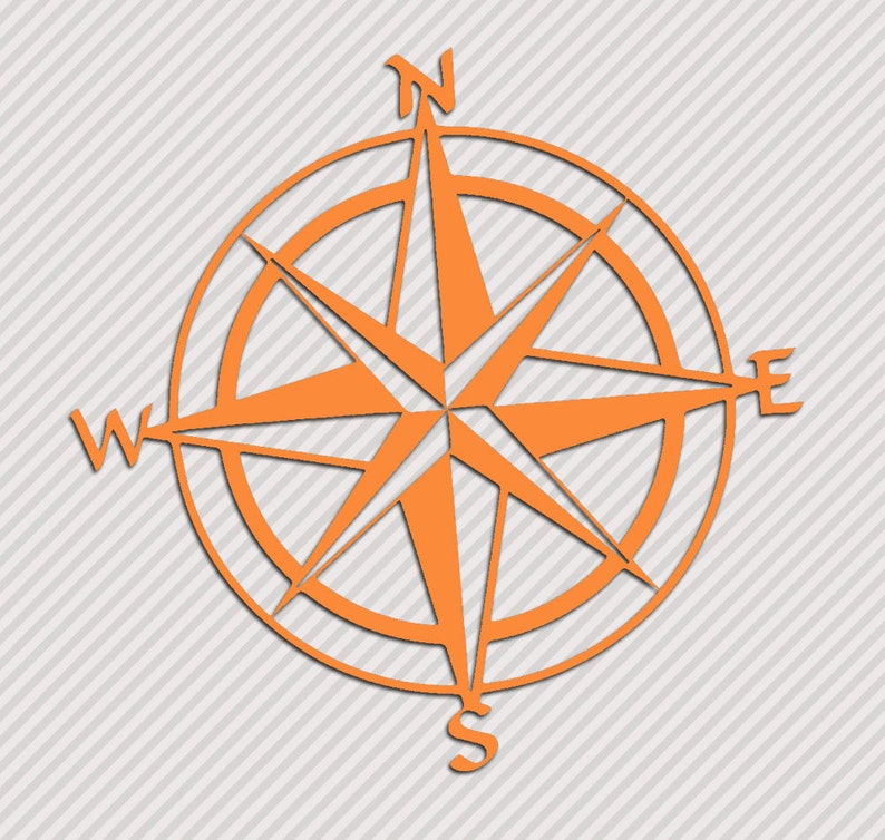 Compass Rose Vinyl Sticker Car Window Door Bumper Decal - Etsy