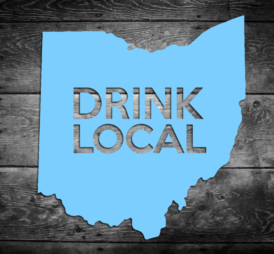 Ohio Drink Local Vinyl Sticker Car Window Door Bumper Decal Pride Home ...