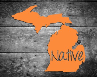 Michigan Native Vinyl Sticker Car Window Door Bumper Decal - Etsy