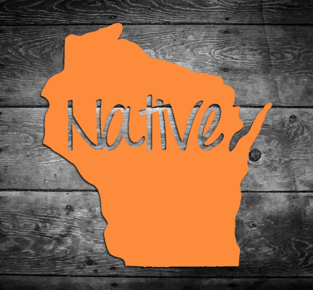 Wisconsin Native Vinyl Sticker Car Window Door Bumper Decal Pride Home ...