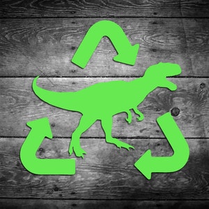 Tyrannosaurus Rex Recycled Gas Cap Door Cover Vinyl Sticker Car Window ...