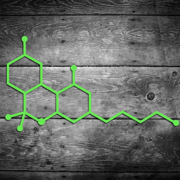 Molecule Sticker - Etsy