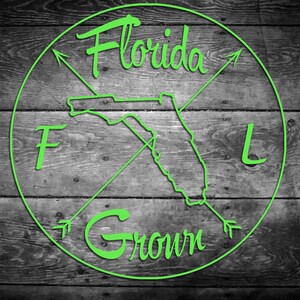 Florida Grown Vinyl Sticker Car Window Door Bumper Decal Pride Home FL ...
