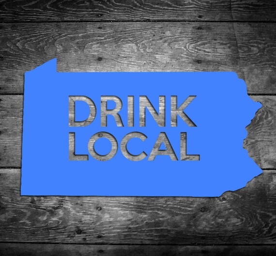 Pennsylvania Drink Local Vinyl Sticker Car Window Door Bumper | Etsy