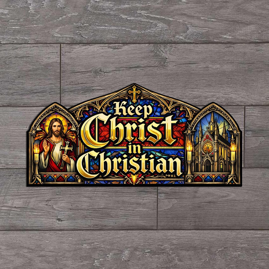 Keep Christ in Christian Die Cut Sticker - Etsy