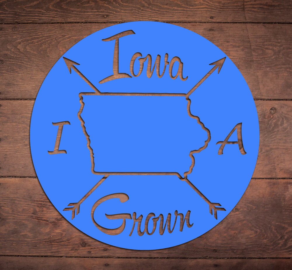 Iowa Grown Vinyl Sticker IA | Etsy