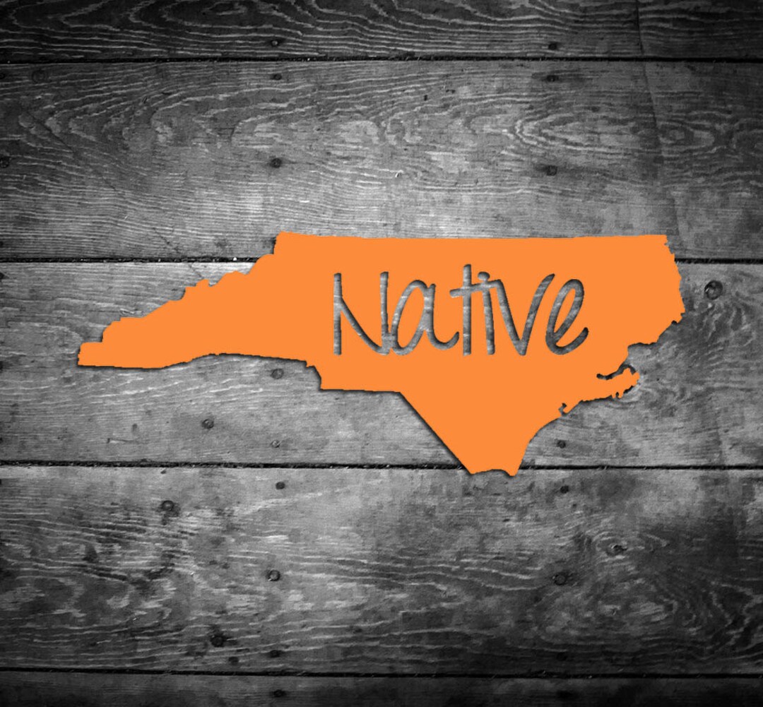 North Carolina Native Vinyl Sticker Car Window Door Bumper Decal Pride ...