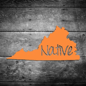 Virginia Native Vinyl Sticker Car Window Door Bumper Decal - Etsy