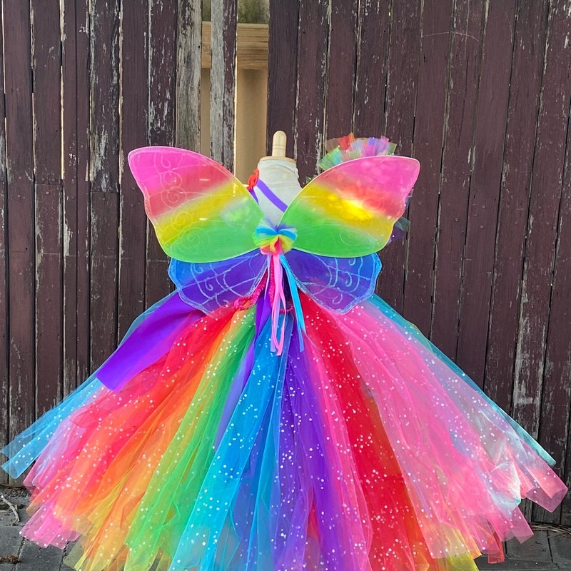 Rainbow Tutu Dress - Etsy