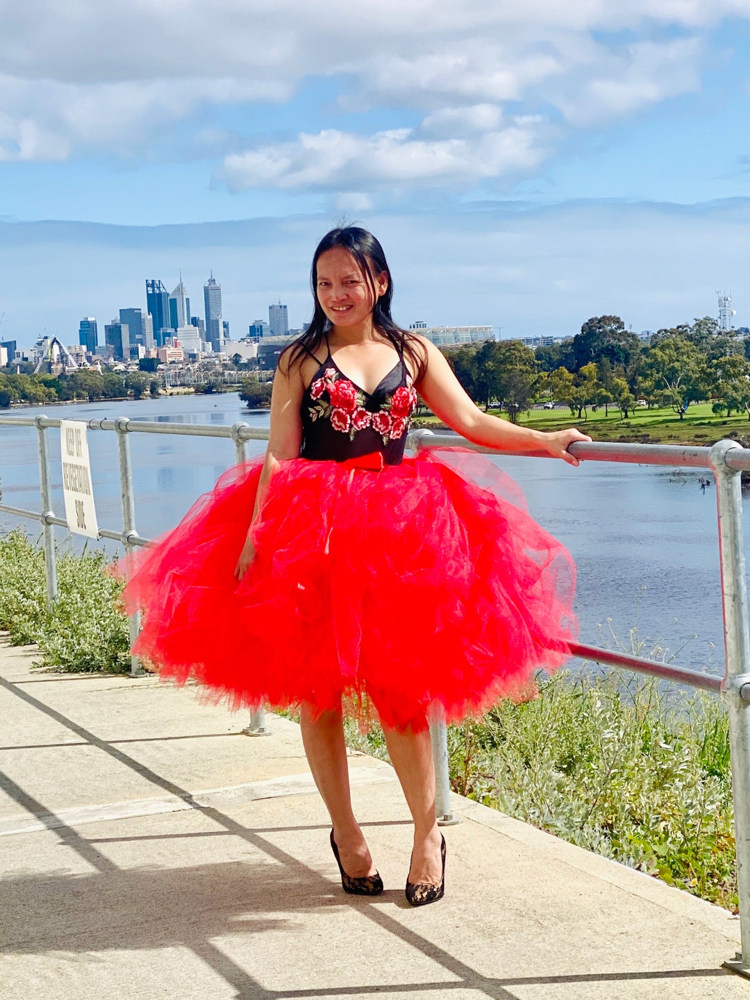 Red Tulle Skirt: Fluffy Party Tutu, Photo Shoot Layers - Etsy