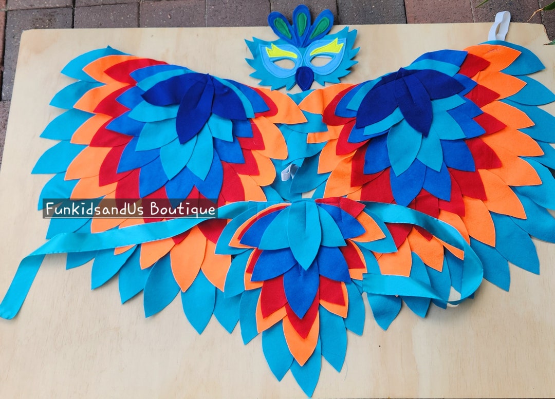 Bird Felt Wing, Blue Macaw Parrot Wings, Blue Bird Wings Tail and Bird ...