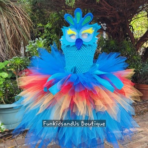 Blue Macaw Tutu Dress Costume - Macaw Costume , Bird Costume, Bird Tutu ...