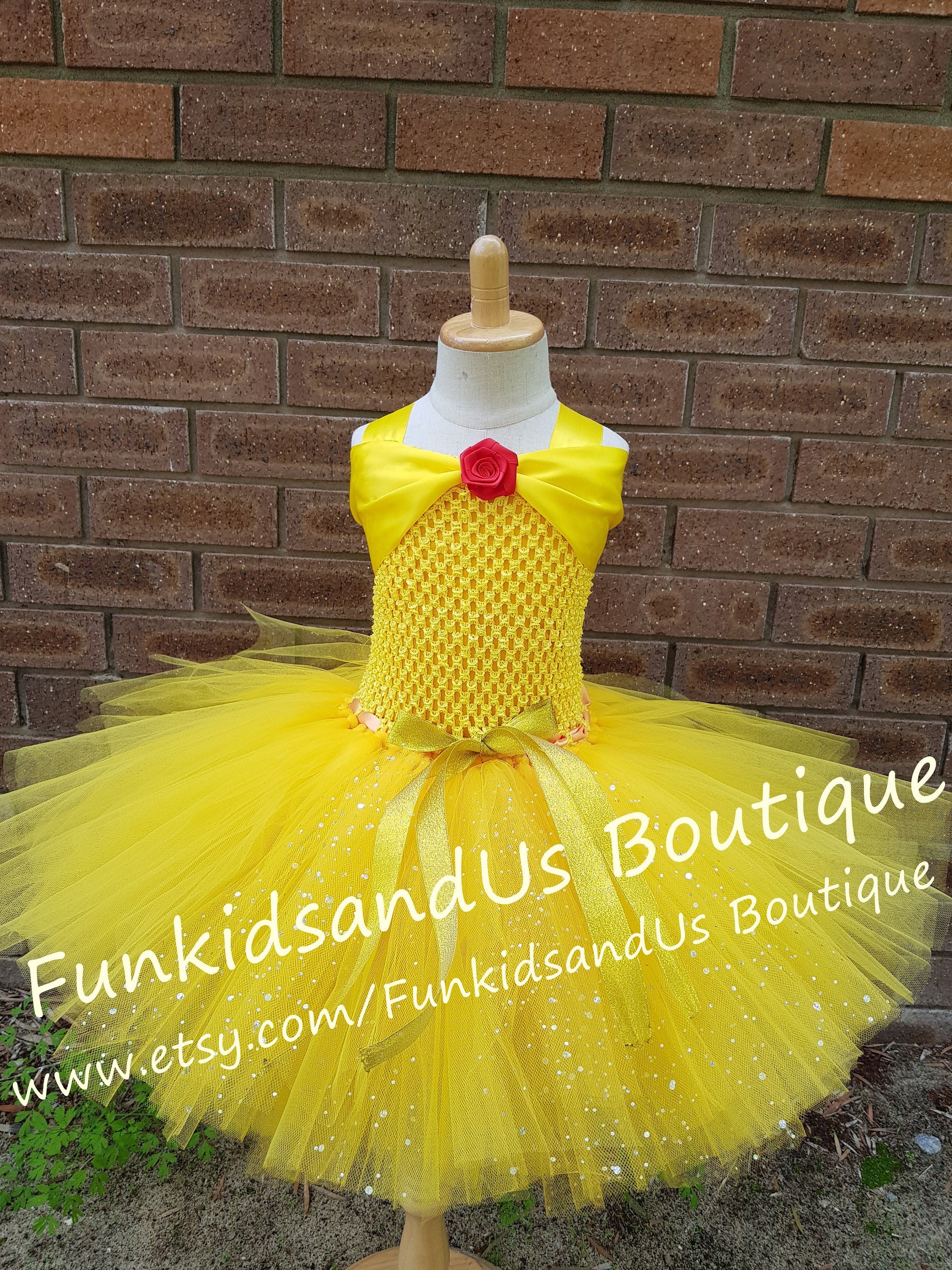 Yellow Tutu Dress Yellow Tutu Belle Dress Princess Tutu - Etsy 日本
